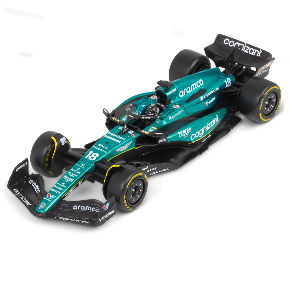 Bburago F1 Aston Martin 2023 AMR23 #18 Lance Stroll With Helmet 1/43 ...