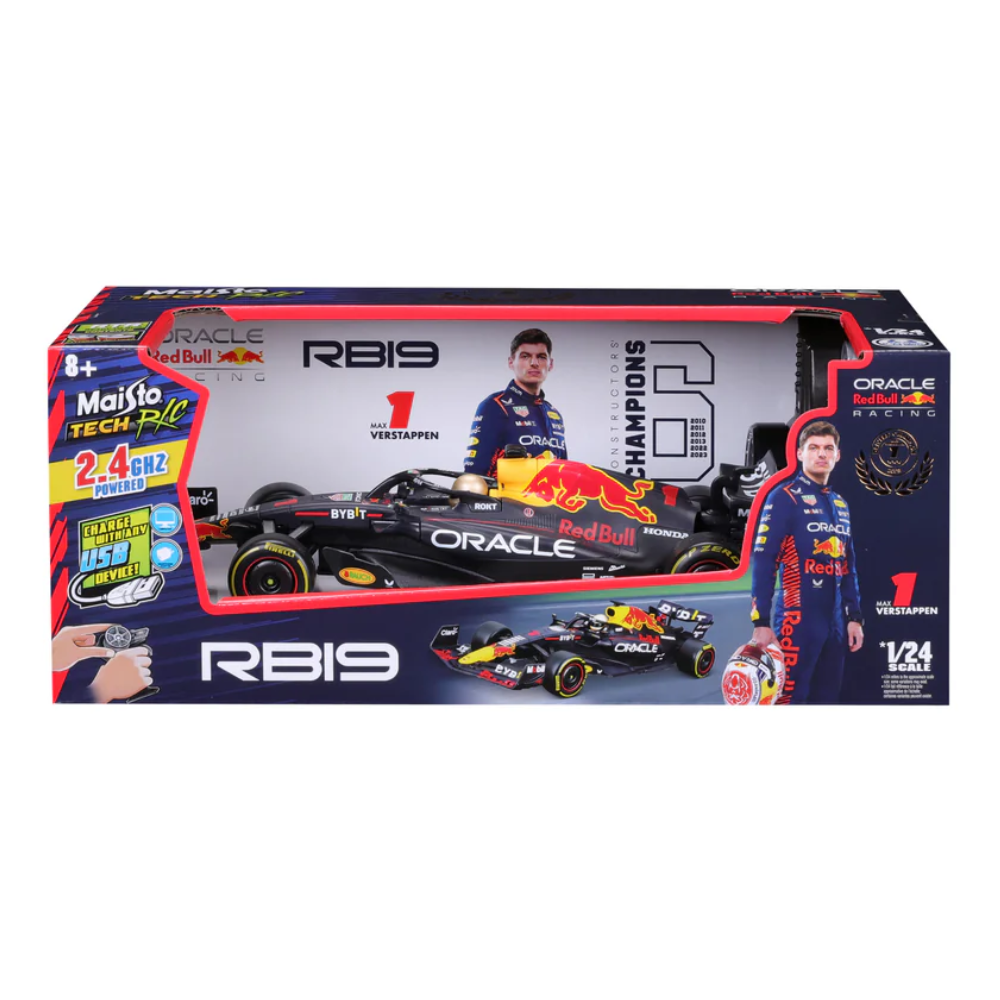Maisto Premium RC Remote Control F1 2023 Red Bull RB19 Max Verstappen 2 ...