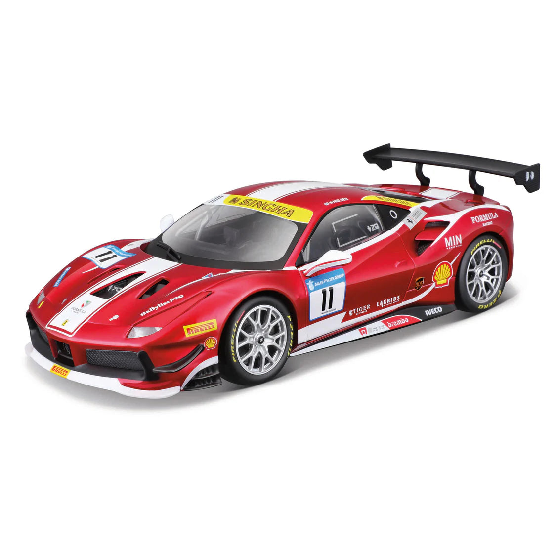 Bburago Ferrari Racing Kit 488 Challenge 2017 1/24 Scale B18-26582 ...