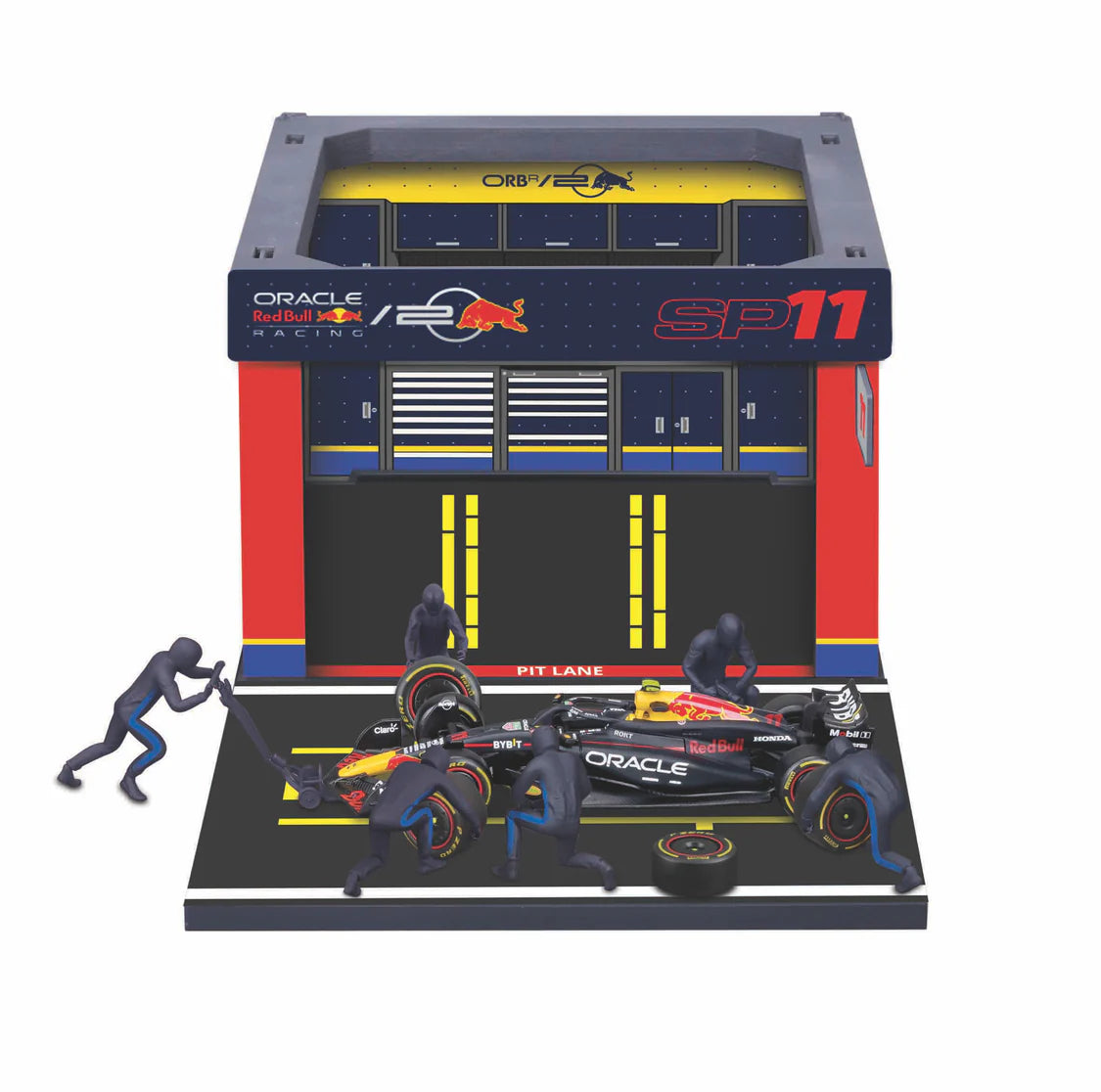 Bburago F1 Red Bull Racing RB20 2024 Pit Pass Diorama Sergio Perez 1/4 ...