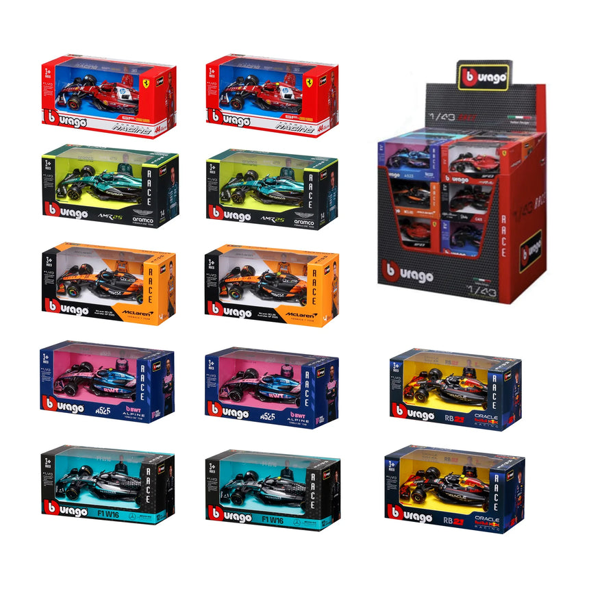 Bburago 2025 Formula 1 Diecast Car 1/43 Scale Collectible (Random Driv ...