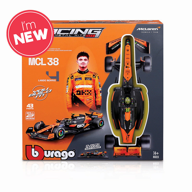 Bburago F1 McLaren MCL38 2024 Model Kit - Lando Norris 1/24 Scale B18 ...